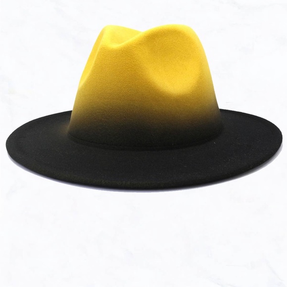 None | Accessories | 2 Tone Spray Painted Fedora | Poshmark